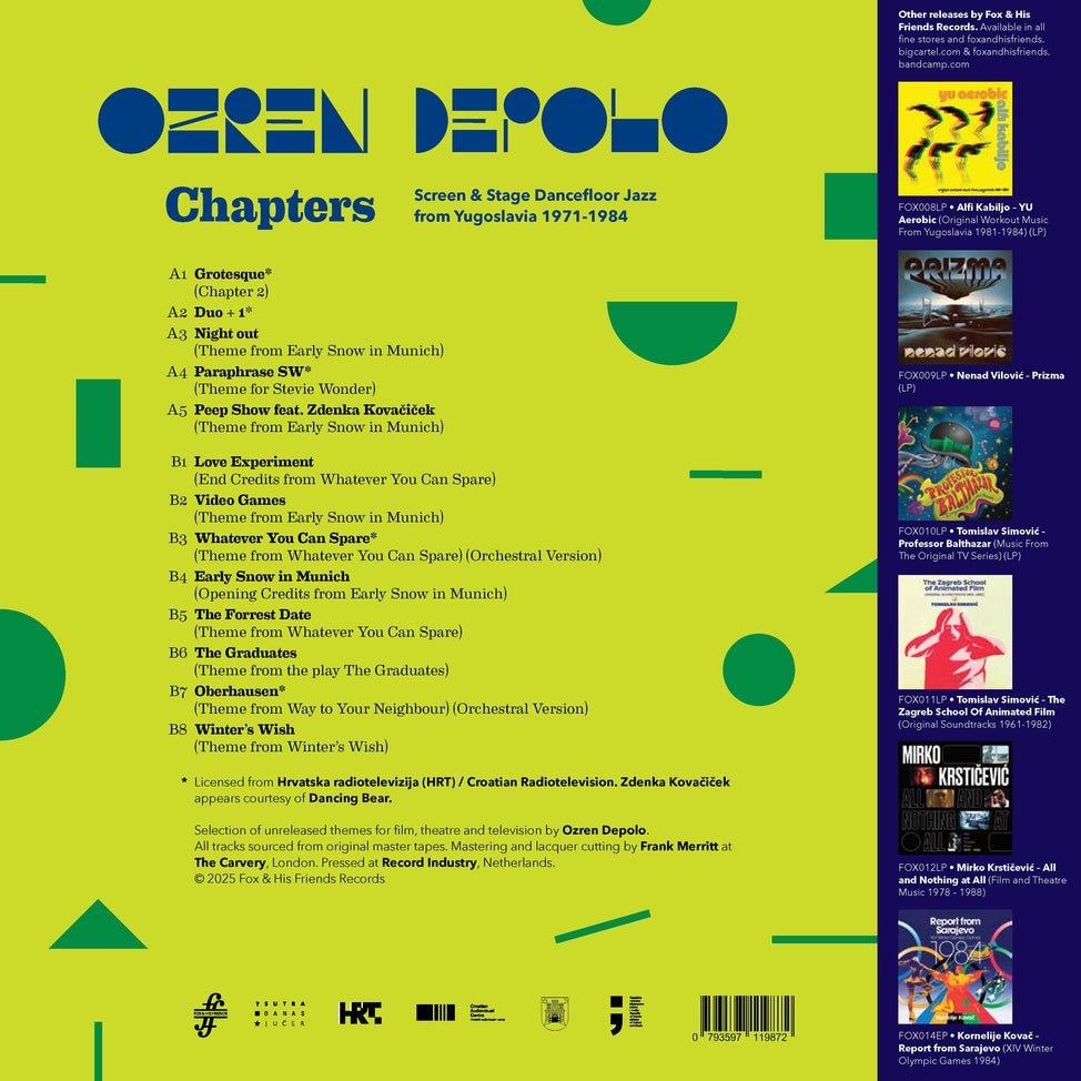 Ozren Depolo | Chapters (Screen & Stage Dancefloor Jazz from Yugoslavia 1971-1984) – Light in ...